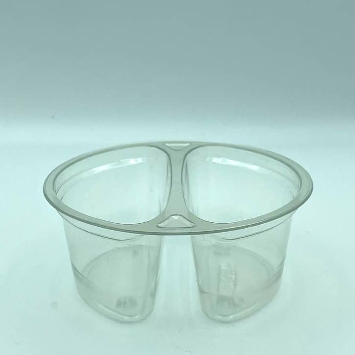 280ml Round 2 Cavity Clear R-Pet Containers for the CondiPAK range
