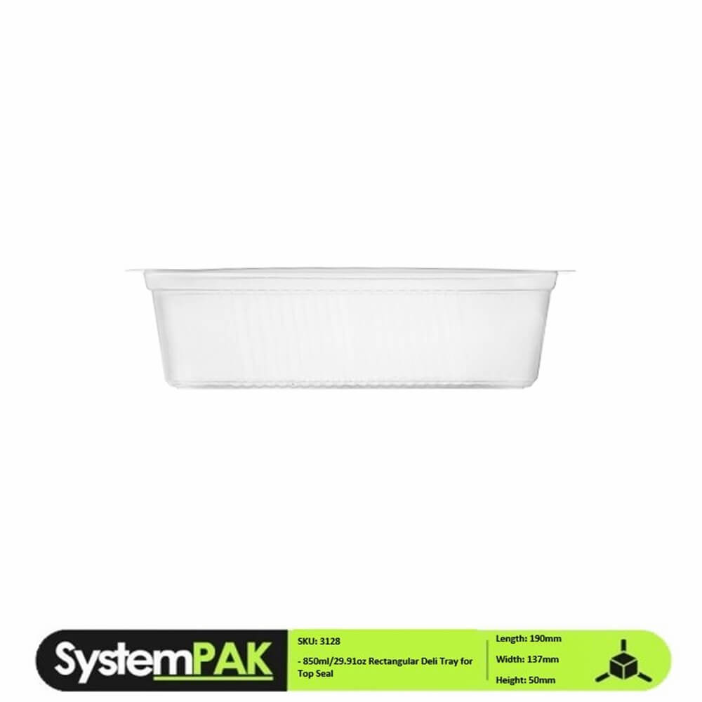 850ml Rectangular Top Seal PP Trays