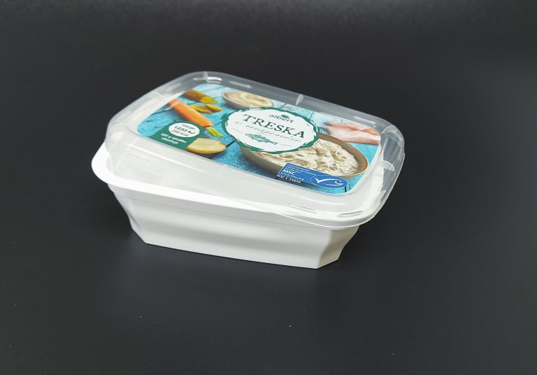 150ml White Rectangular Pate Container and Lid - SystemPAK