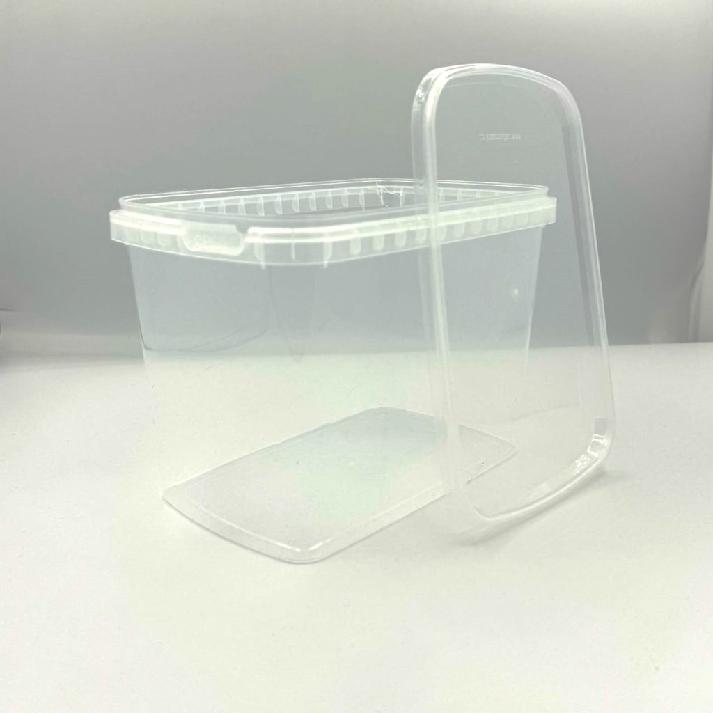 2200ml Plastic rectangular tamper evident containers